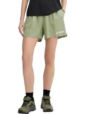 Adidas Logo Print Elasticated Waistband Shorts - Green