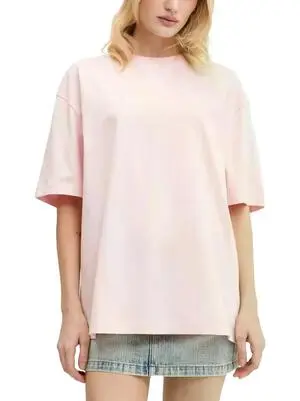 Miss Sixty Short-sleeved Crewneck T-shirt With Tonal Logo - Pink