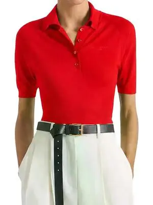 Givenchy Short-sleeve Knitted Polo Shirt - Red