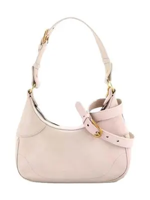 Gucci Aphrodite Zip Shoulder Bag Leather Small Hobo Bag - Neutrals