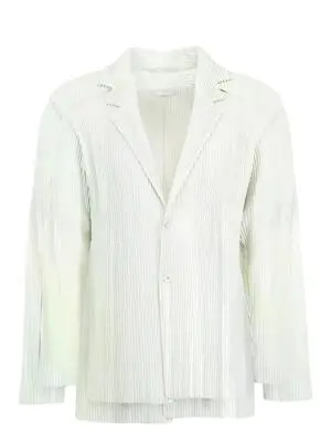 Issey Miyake Pleated Single-breasted Jacket - Green