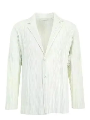 Issey Miyake Pleated Single-breasted Jacket - Green
