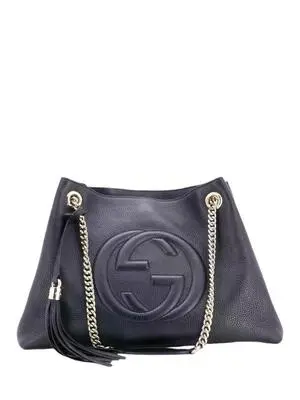 Gucci Soho Chain Strap Leather Medium Shoulder Bag - Black