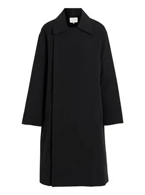 Loulou De Saison Alex Doublebreasted Cotton Trench Coat - Black
