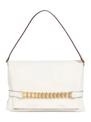 Victoria Beckham Chain Pouch Leather Shoulder Bag - White