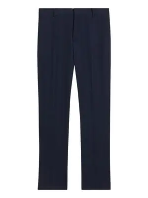 Alexander McQueen Slim Fit Wool Twill Pants - Navy