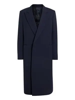 Alexander McQueen Double-breasted Wool Twill Coat - Navy
