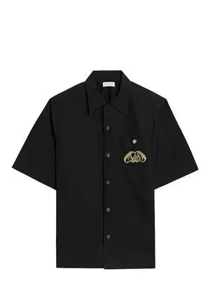 Alexander McQueen Embroidered Cotton Shirt - Black