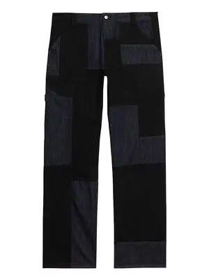Alexander McQueen Patchwork Denim Jeans - Dark Denim