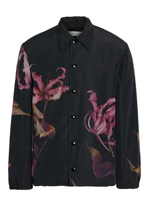 Dries Van Noten Floralprint Woolblend Jacket - Black