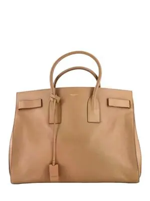 Saint Laurent Saint Laurent Sac De Jour Leather Tote Bag Brown