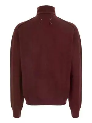 MAISON MARGIELA Contrast-trim Roll Neck Sweater - Brown