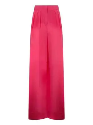Alberta Ferretti High-waisted Silk Palazzo Pants - Pink