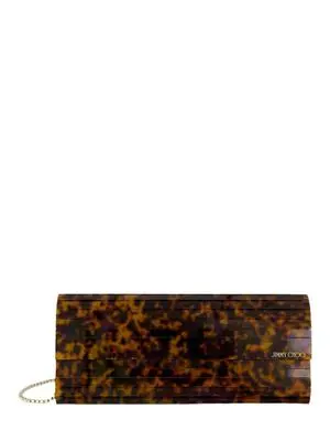JIMMY CHOO Sweetie Tortoiseshell-effect Clutch Bag - Brown