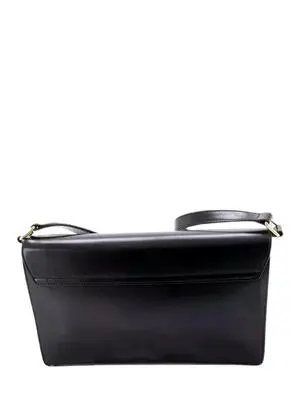 Celine Trapeze Triomphe Smooth Calfskin Shoulder Bag - Black