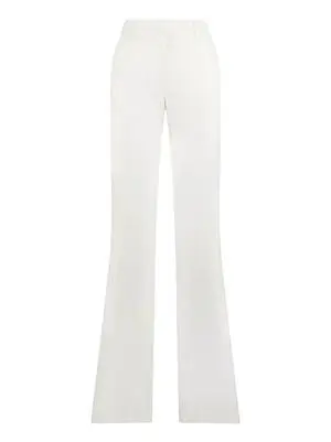Alberta Ferretti High-waisted Flared Trousers - White