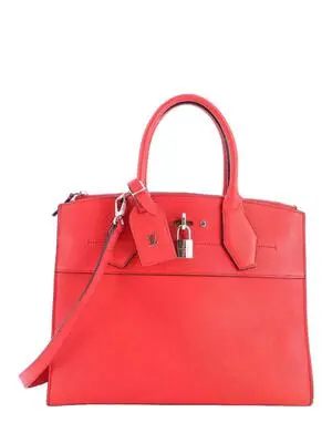 LOUIS VUITTON City Steamer Leather Mm Tote Bag - Red