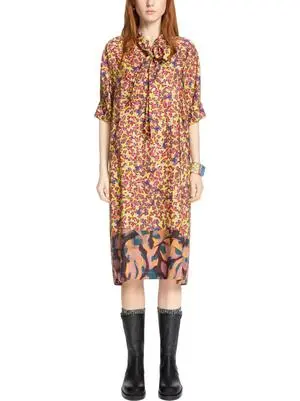 Dries Van Noten Viscose Shirt Dress - Yellow