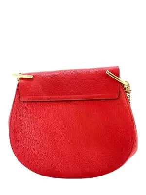 Chloé Drew Leather Small Crossbody Bag - Red