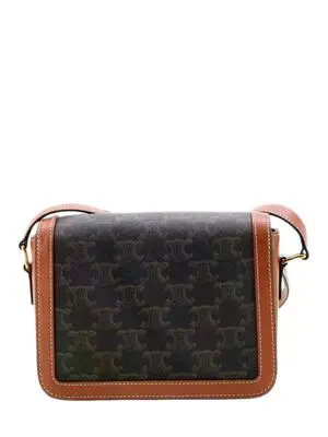 Celine Triomphe Triomphe Coated Canvas Teen Shoulder Bag - Brown