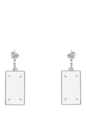 MAISON MARGIELA Four Stitches Mini Earrings - Silver