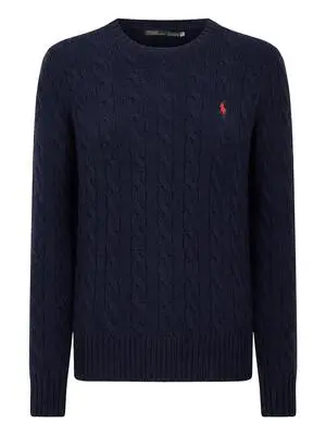 Polo Ralph Lauren Maglia A Trecce - Blue
