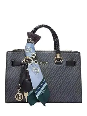 LIU JO LIU JO Small Satchel Bag With Monogram Print And Charm