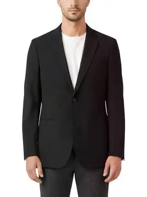 BOSS Single-breasted Wool Blazer - Black