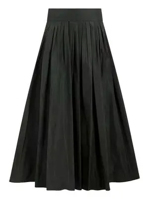 Max Mara Pleated A-line Skirt - Green