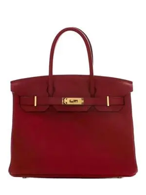 Hermès 2015 Clemence Birkin Retourne 30 Handbag - Red