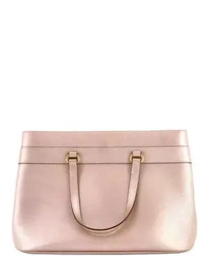 Gucci Bright Bit Convertible Leather Medium Tote Bag - Metallic