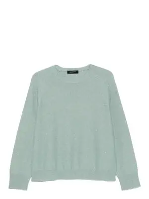 Fabiana Filippi Wool And Silk Blend Sweater With Sequin Embellishments - Green