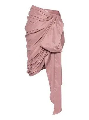 Chloé Draped Silk Mini Skirt - Pink