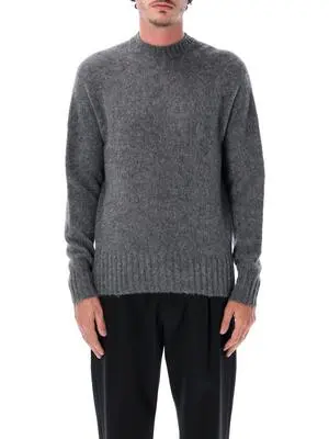 TOM FORD Brushed Cashmere Crewneck Sweater - Light Charcoal