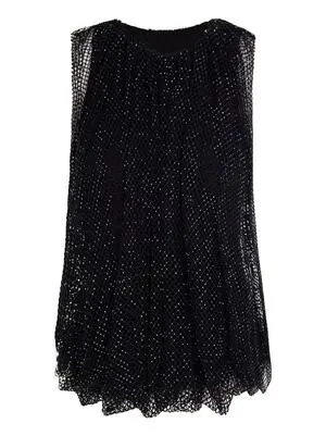 Sportmax Stretch Knit Seam-detail Top - Nero