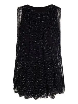 Sportmax SPORTMAX Sleeveless Open-Knit A-Line Dress Nero