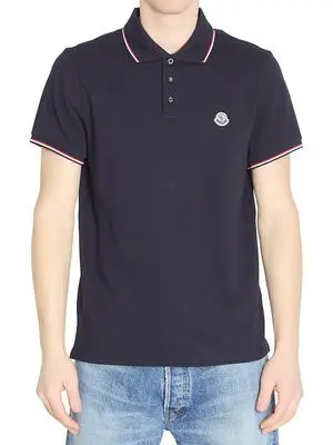 Moncler Ss Classic Polo - Blue