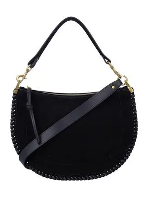 Isabel Marant Étoile Suede Calf Leather Shoulder Bag - Nero