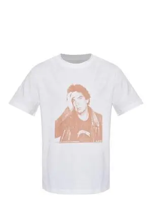 A.p.c. Crewneck T-shirt With Front Print - Bianco