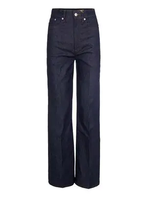 A.p.c. High-rise Wide-leg Jeans - Indigo