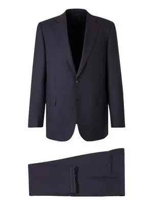 Brioni Wool Single-breasted Suit - Blue