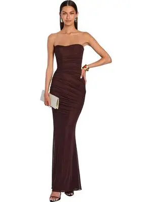 Retrofete Isadore Strapless Gown - Walnut
