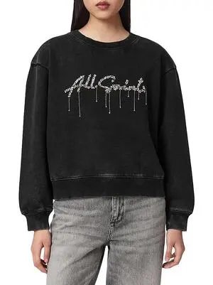 ALLSAINTS Chains Pippa Sweatshirt - Washed Black