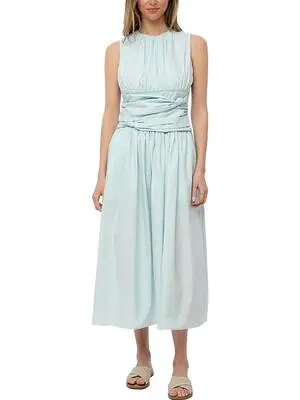 THE BURGESS COLLECTION The Elena Midi Dress - Sky