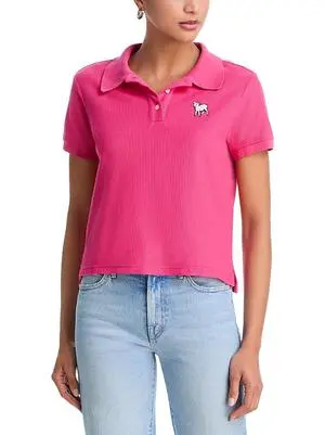 MOTHER The Split Short Sleeve Match Top - Honeysuckle