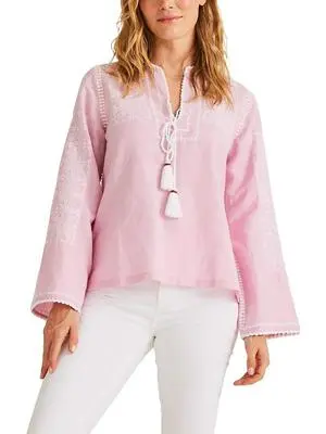 Calypso St. Barth Calypso St. Barth Cassandra Top Pink/white
