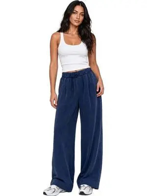 MONLICIA Calira 100% Modal High-waist Wide-leg Pants - Blue