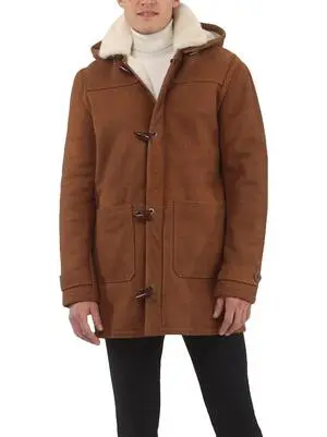 Gorski Genuine Shearling Parka - Cognac Pattern/white
