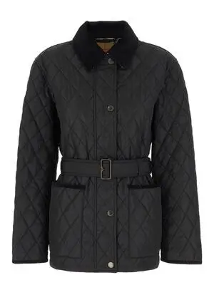 Burberry Quilted Belted Jacket - Multicolor