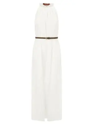 Max Mara Belted Halter Neck Dress - Multicolor